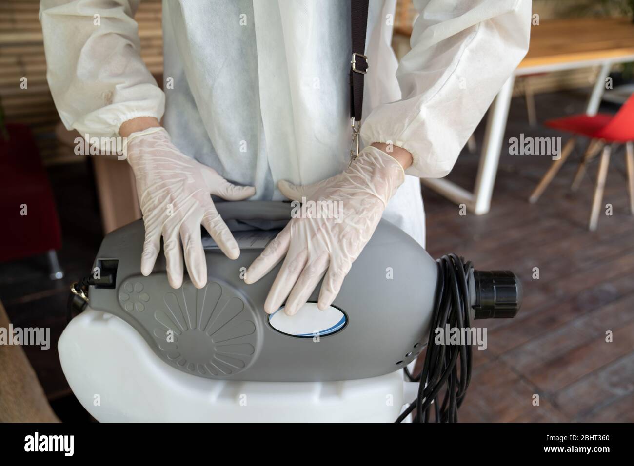 sterilizing machine water spray is standing by and ready to use from ...