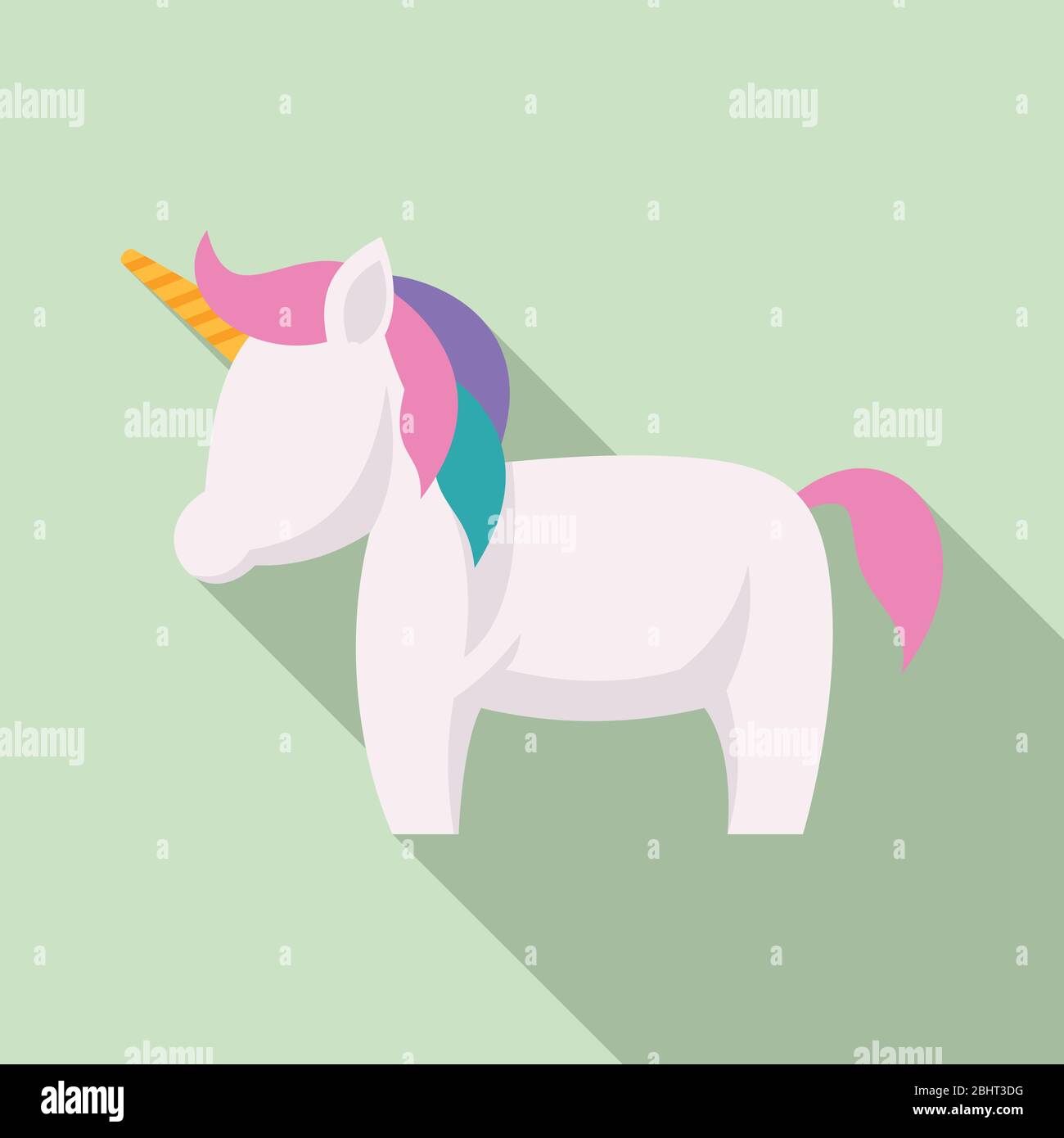 Colorful unicorn icon. Flat illustration of colorful unicorn vector ...