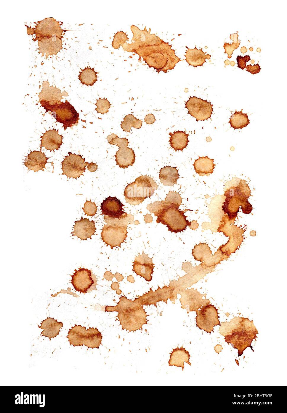 Coffee stains isolated on white background. Coffee cup marks Stock ...