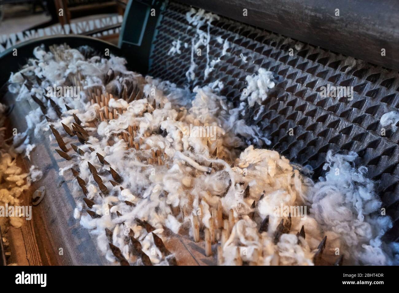 Old industrial machine for textile manufacturing Stock Photo - Alamy