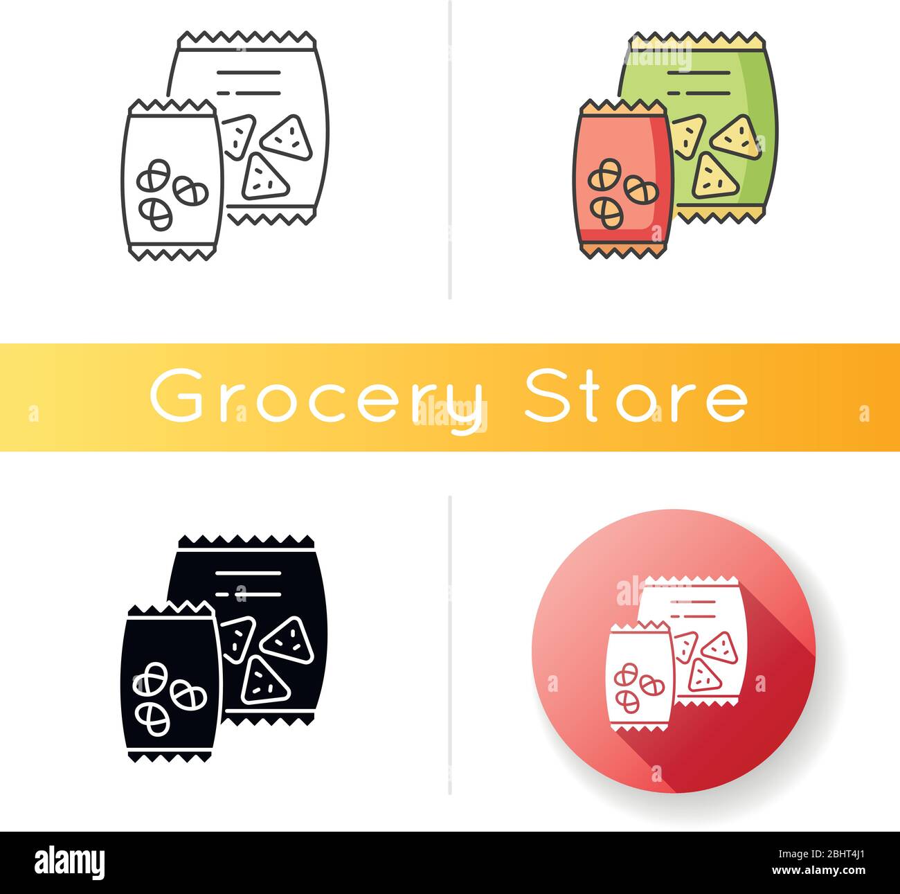 Snacks supermarket Stock Vector Images - Alamy