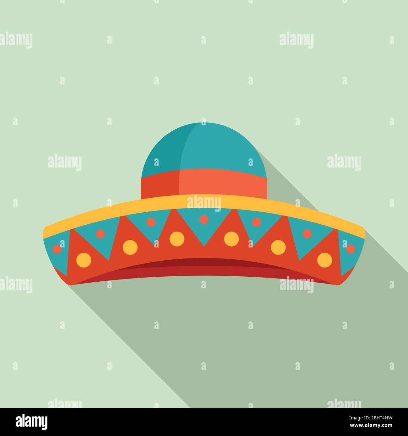 Sombrero hat icon. Flat illustration of sombrero hat vector icon for ...