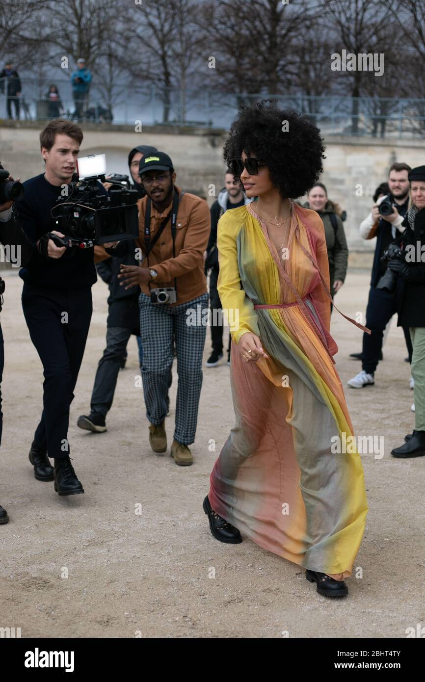 Sharon Alexie attending the Dior show during Paris Fashion Week Feb 25 ...