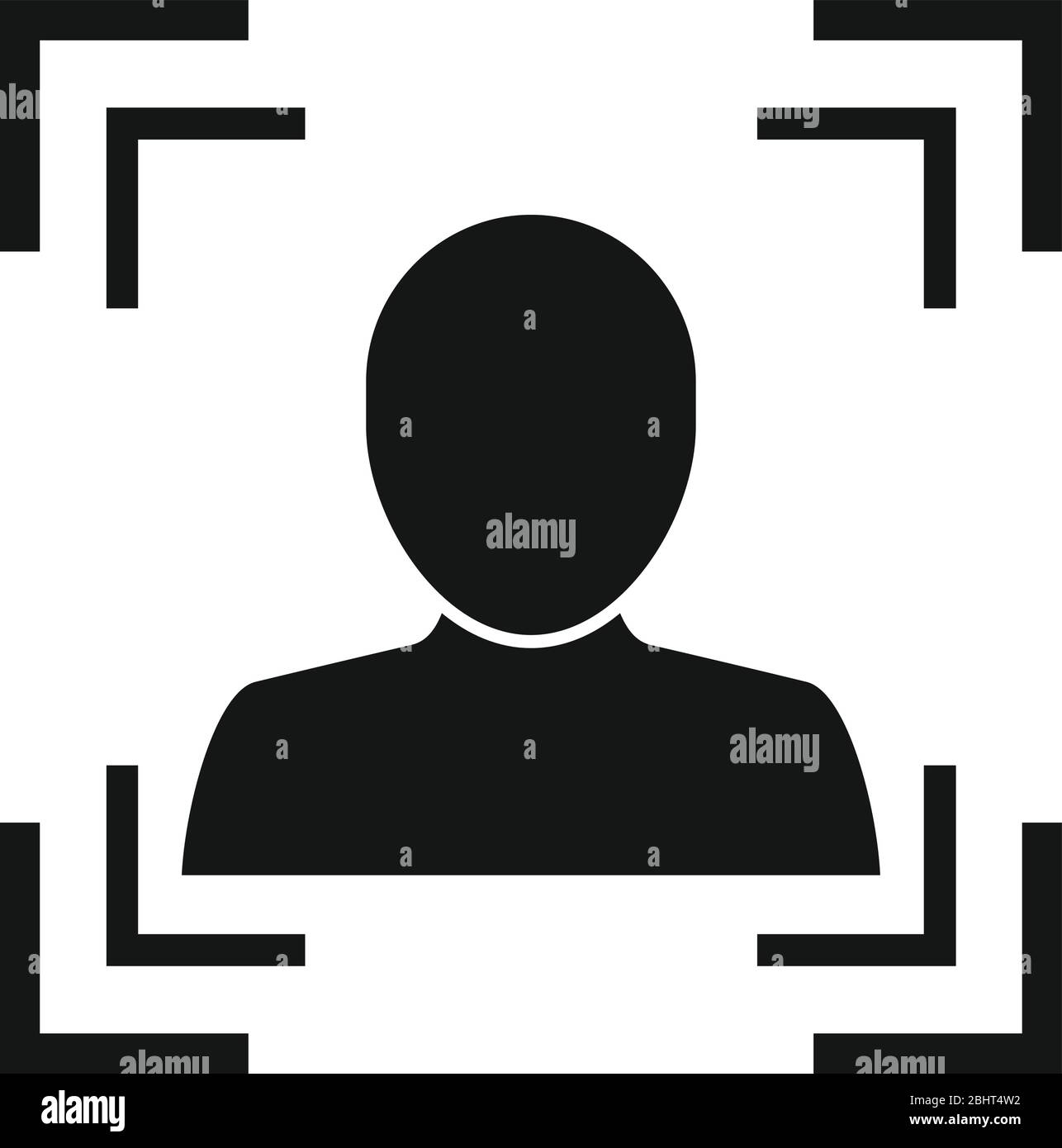 Avatar face authentication icon. Simple illustration of avatar face ... Avatar face authentication icon. Simple illustration of avatar face ...