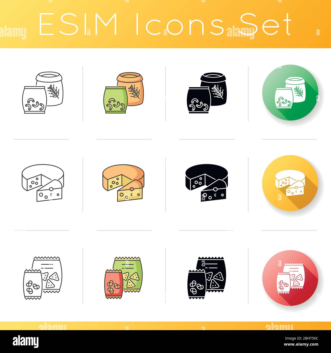 Food store products icons set Stock Vector Image & Art - Alamy