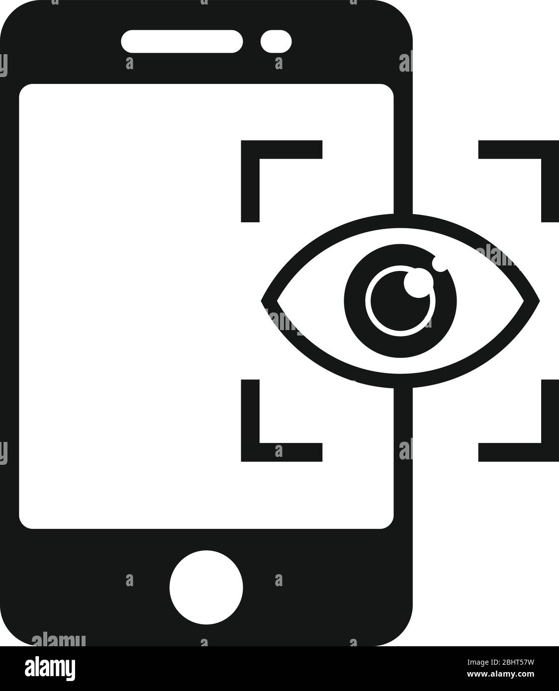 Phone eye authentication icon. Simple illustration of phone eye ... Phone eye authentication icon. Simple illustration of phone eye ...