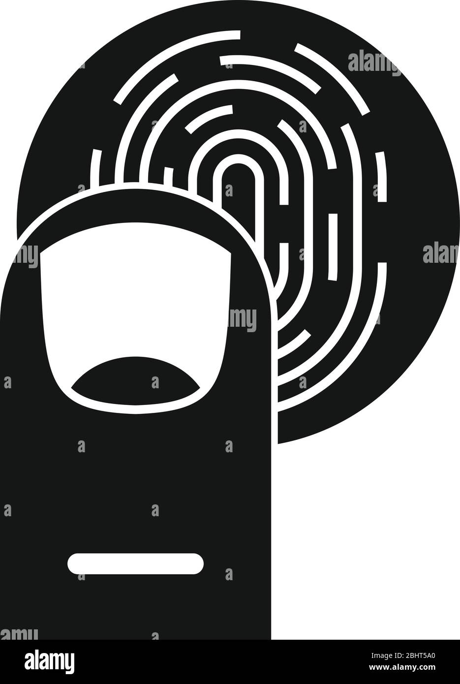 Fingerprint scanning icon. Simple illustration of fingerprint scanning ...