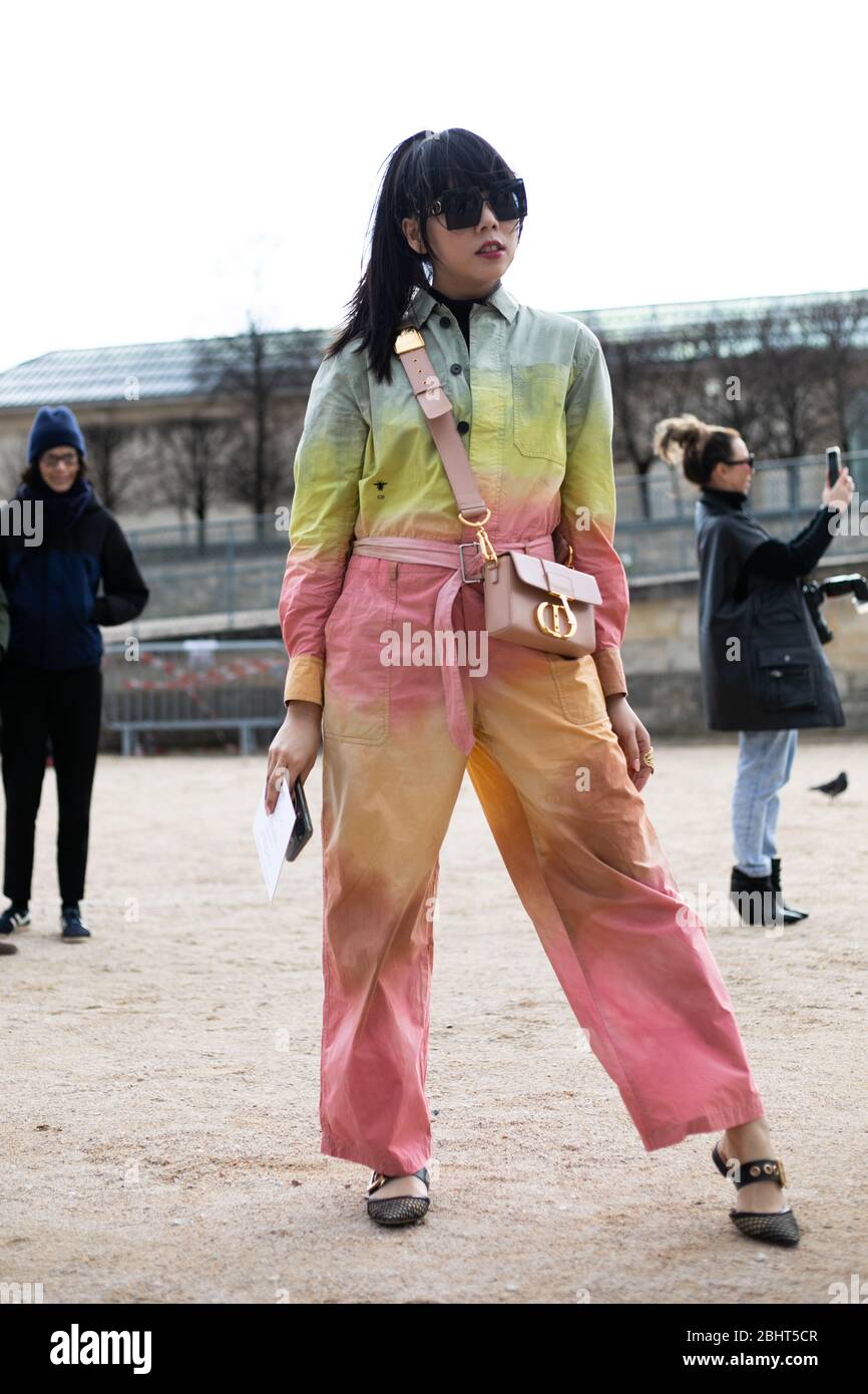 Susie Lau attending the Dior show during Paris Fashion Week Feb 25,2020 ...