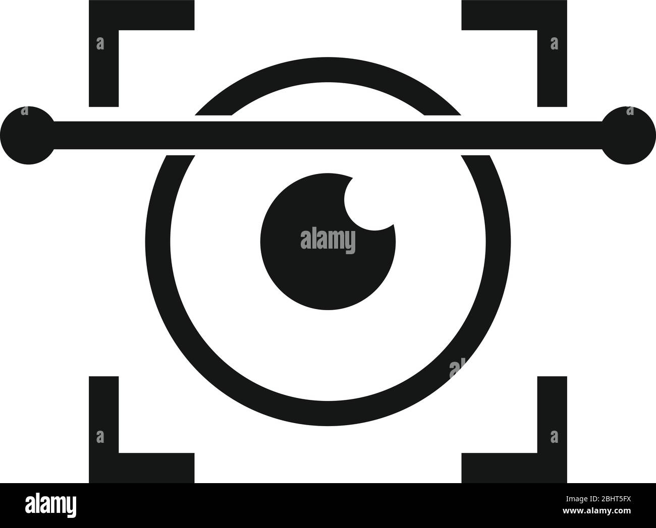 Iris scanning icon. Simple illustration of iris scanning vector icon ...