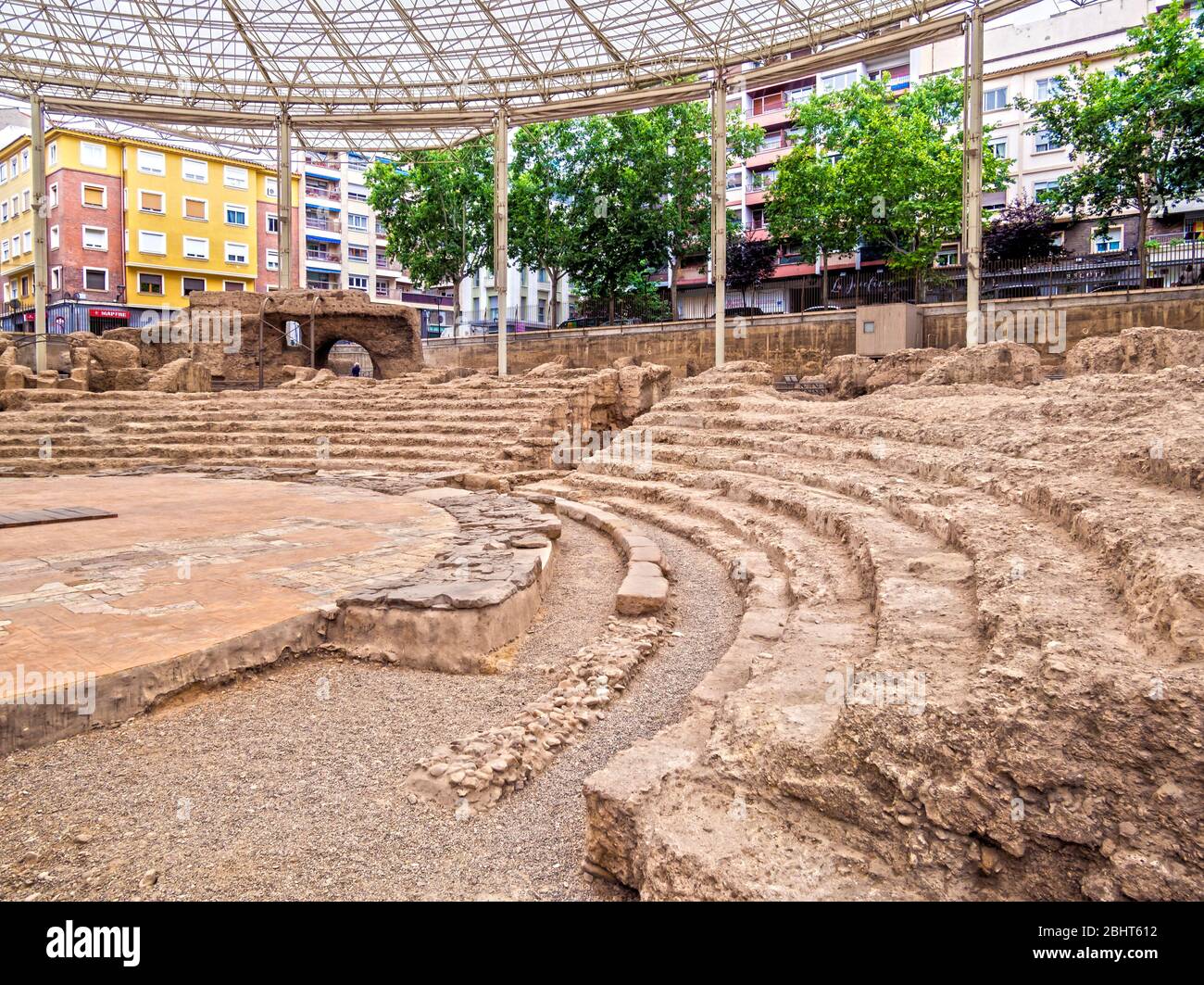 Teatro romano de Caesaraugusta.Zaragoza. Aragón. España Stock Photo - Alamy