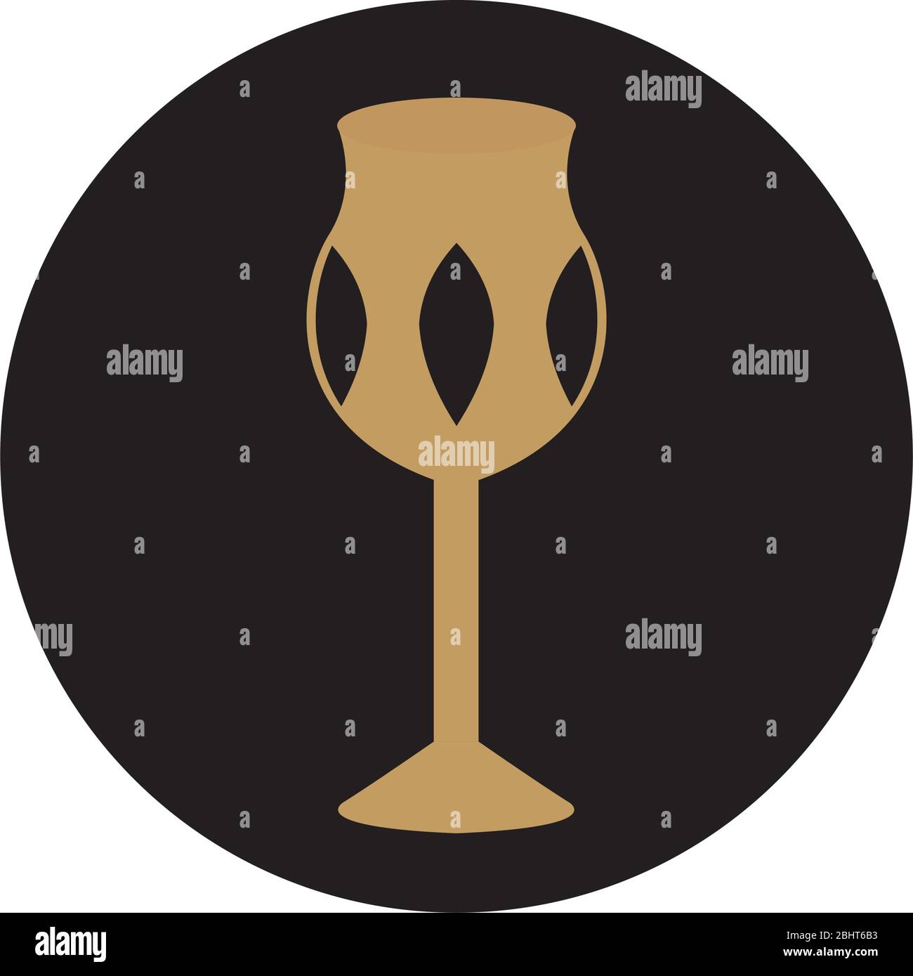 eid mubarak concept, holy cup icon over white background, block style ...