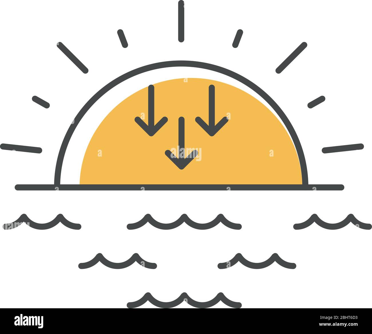 Sun setting down Cut Out Stock Images & Pictures - Alamy