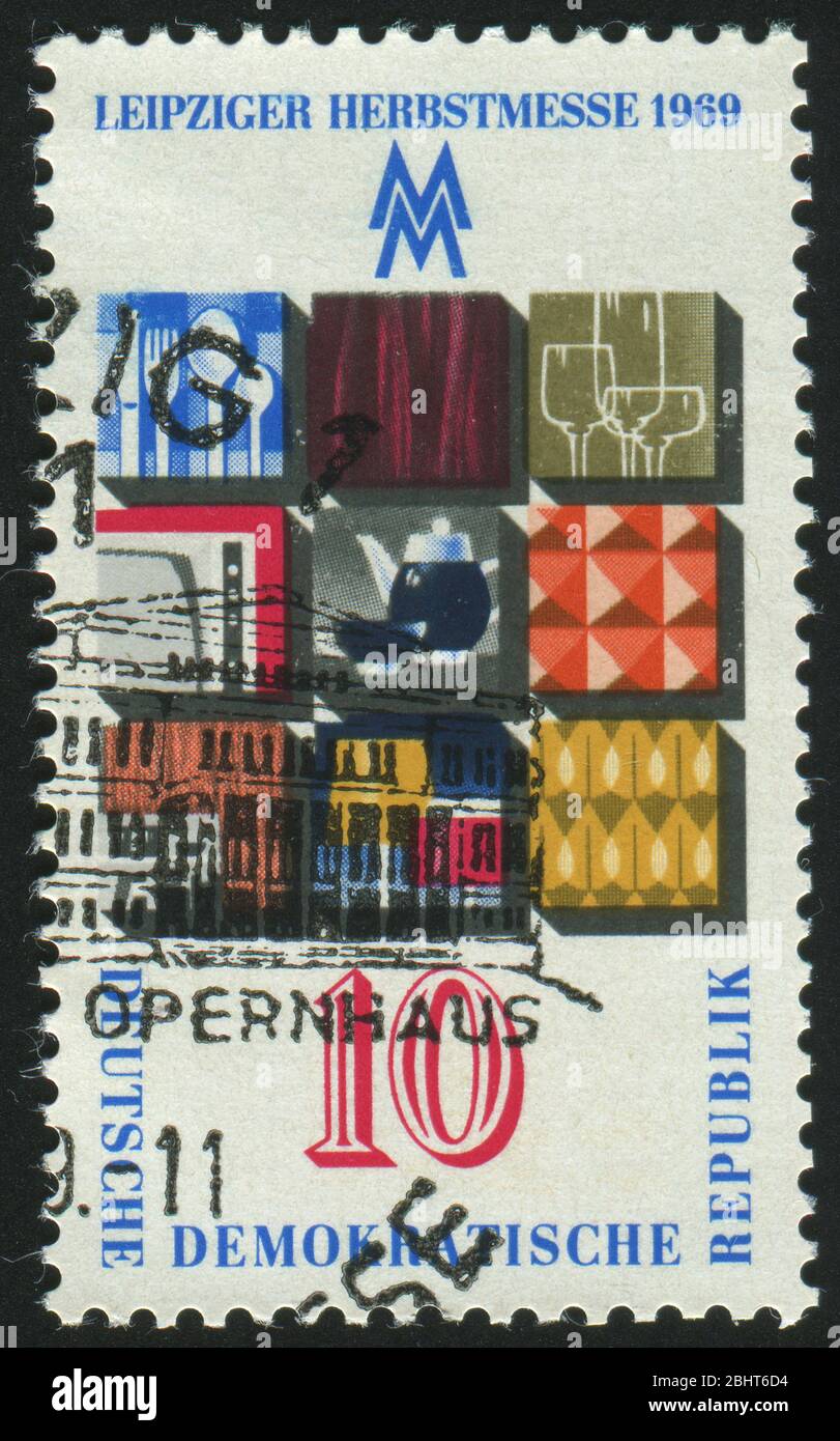 GERMANY- CIRCA 1969: stamp printed by Germany, shows Burghausen Castle ...