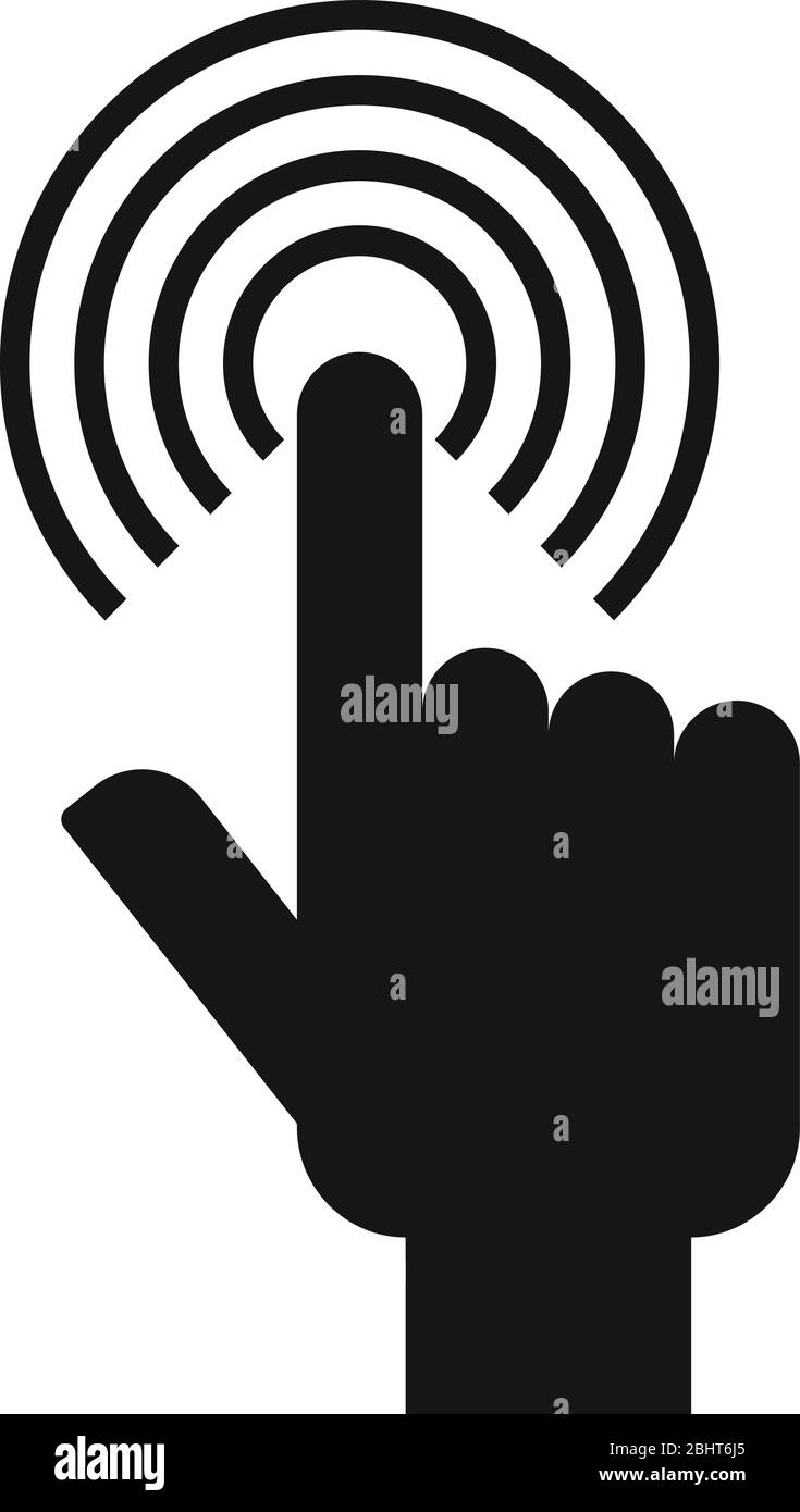 Touch sense authentication icon. Simple illustration of touch sense ... Touch sense authentication icon. Simple illustration of touch sense ...