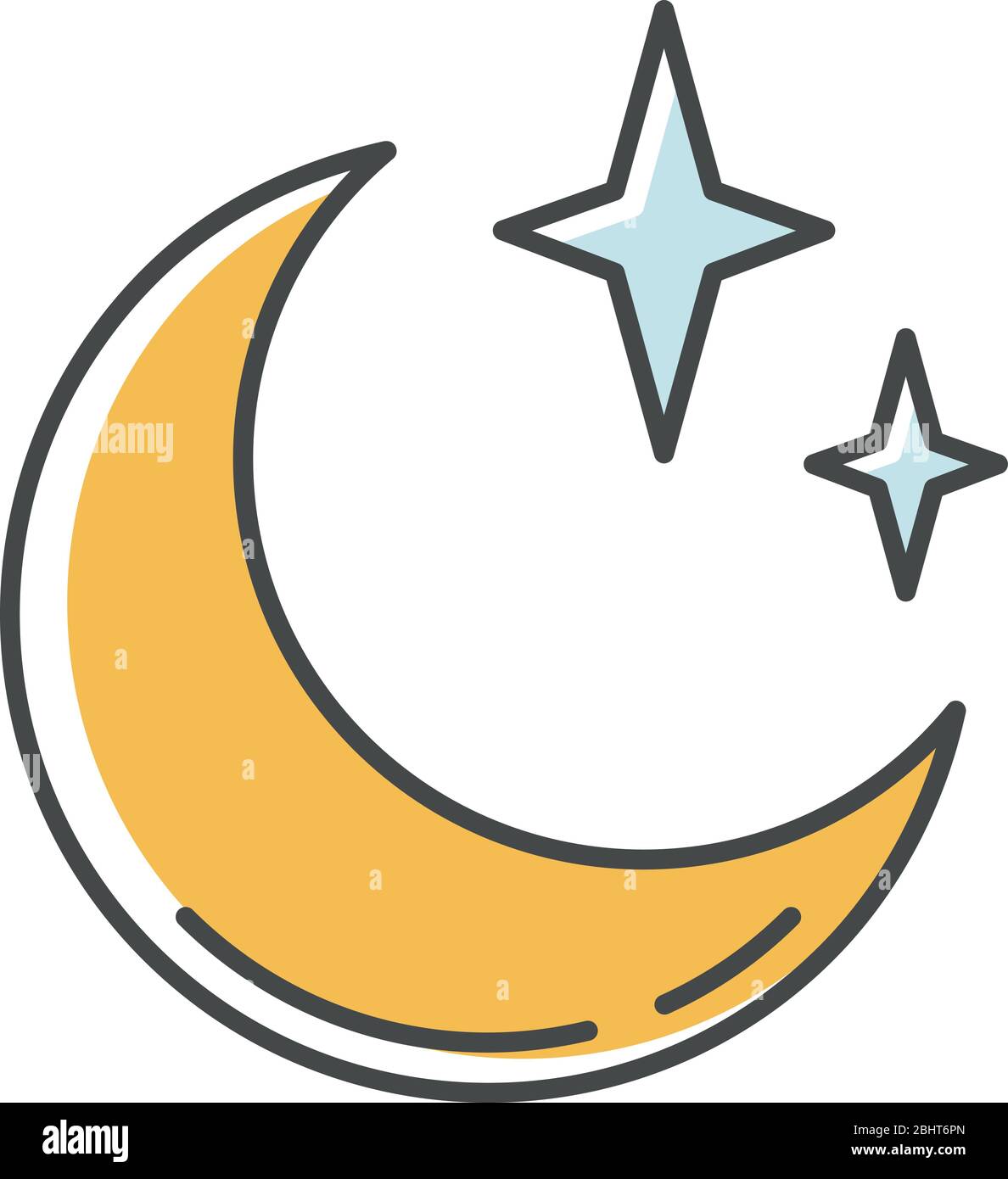 Clear night sky RGB color icon Stock Vector Image & Art - Alamy