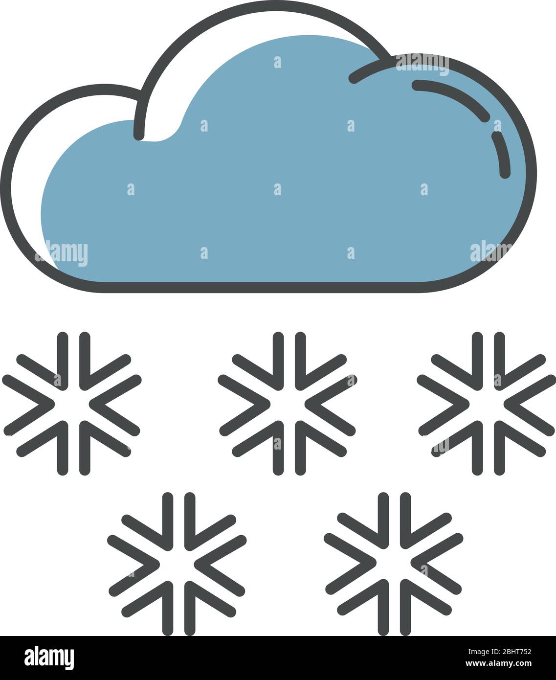 Blue line cloud snow rain Stock Vector Images - Alamy