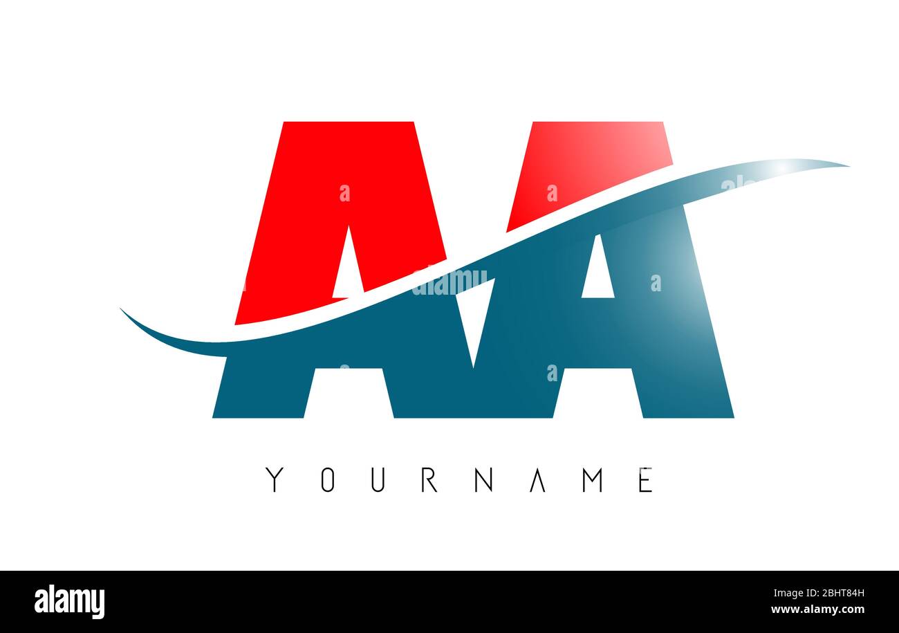 AA A Green and Orange Letters Logo with Swoosh and Curved Lines Vector ...