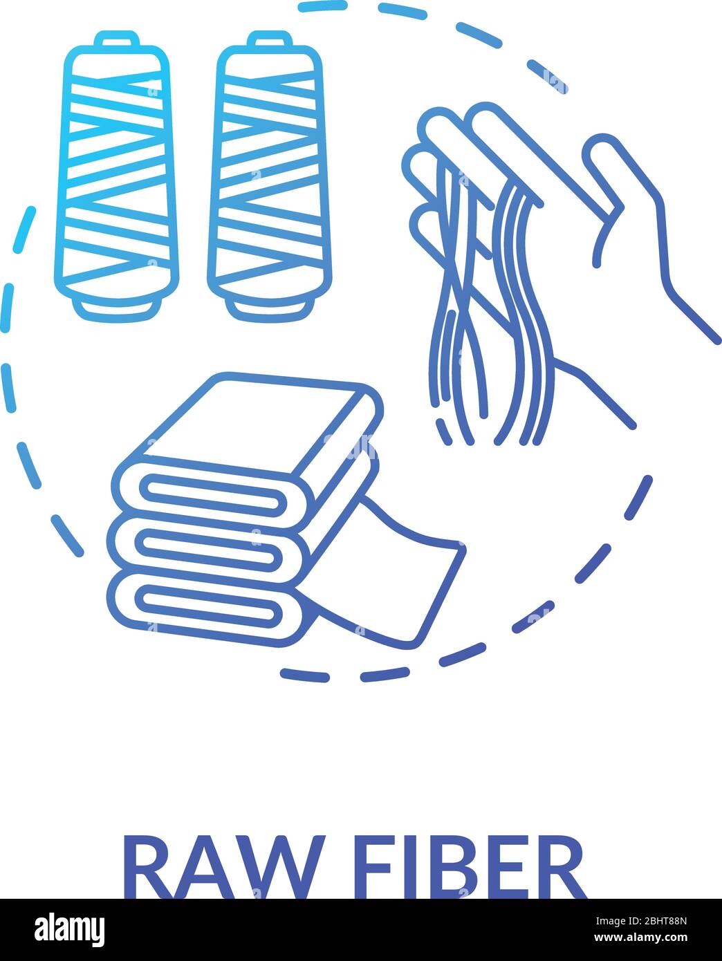 Raw fiber concept icon Stock Vector Image & Art - Alamy