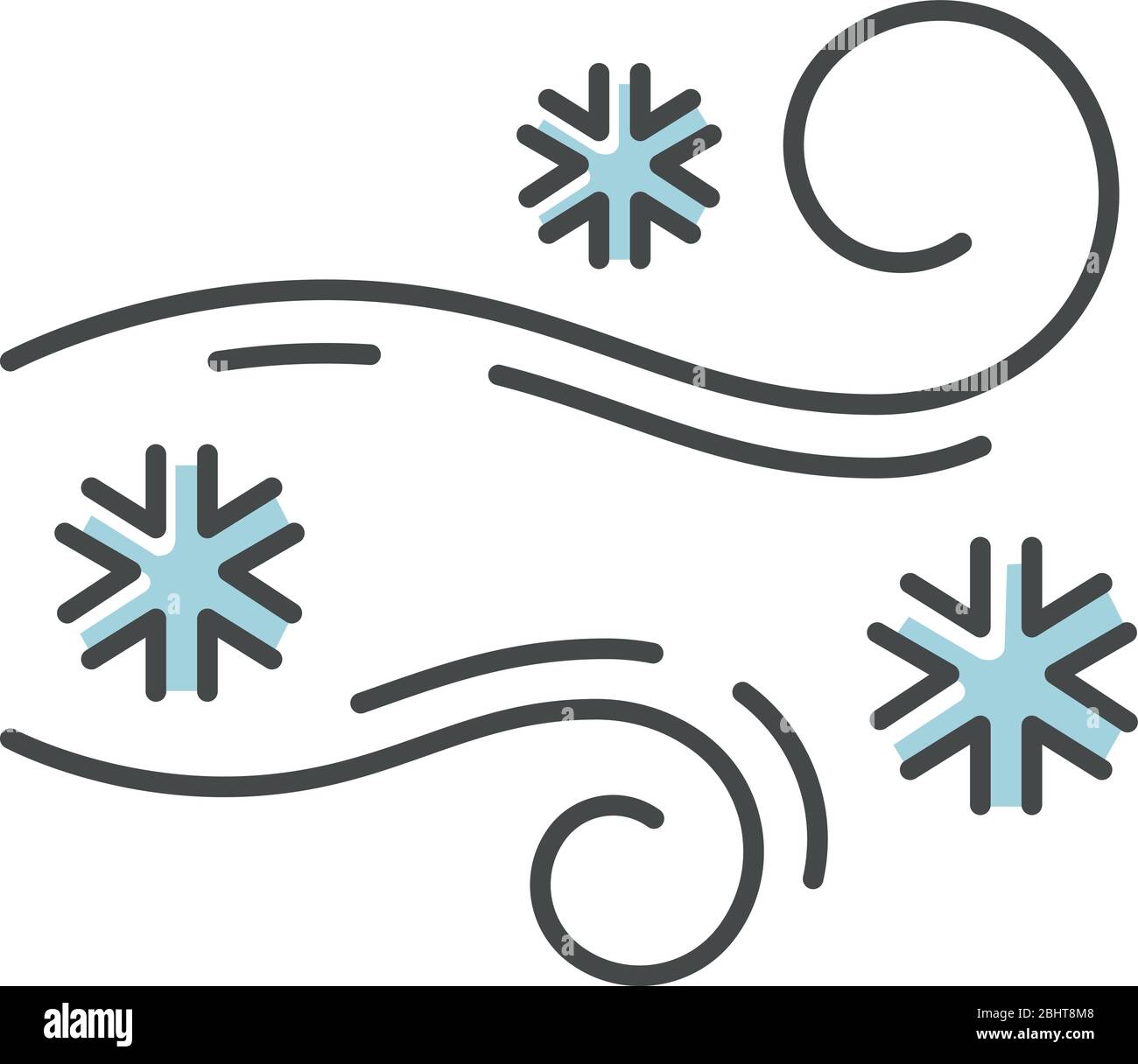 Blowing snow RGB color icon Stock Vector Image & Art - Alamy