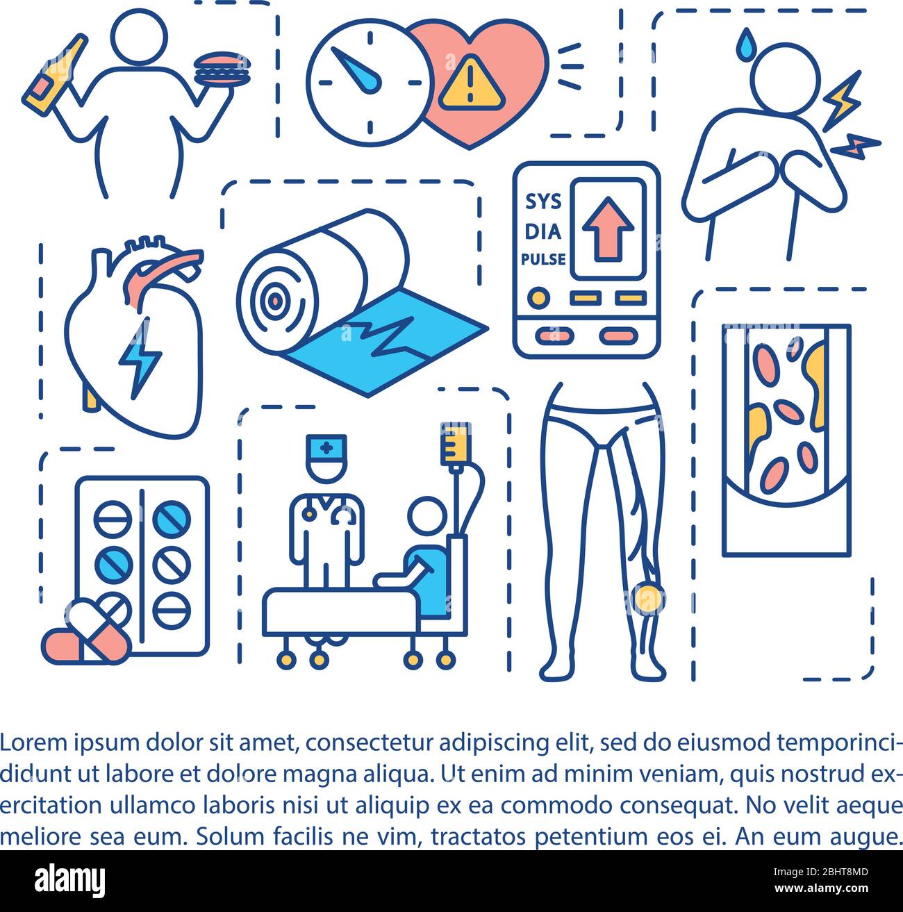 Cardiovascular diseases concept icon with text Stock Vector Image & Art ...