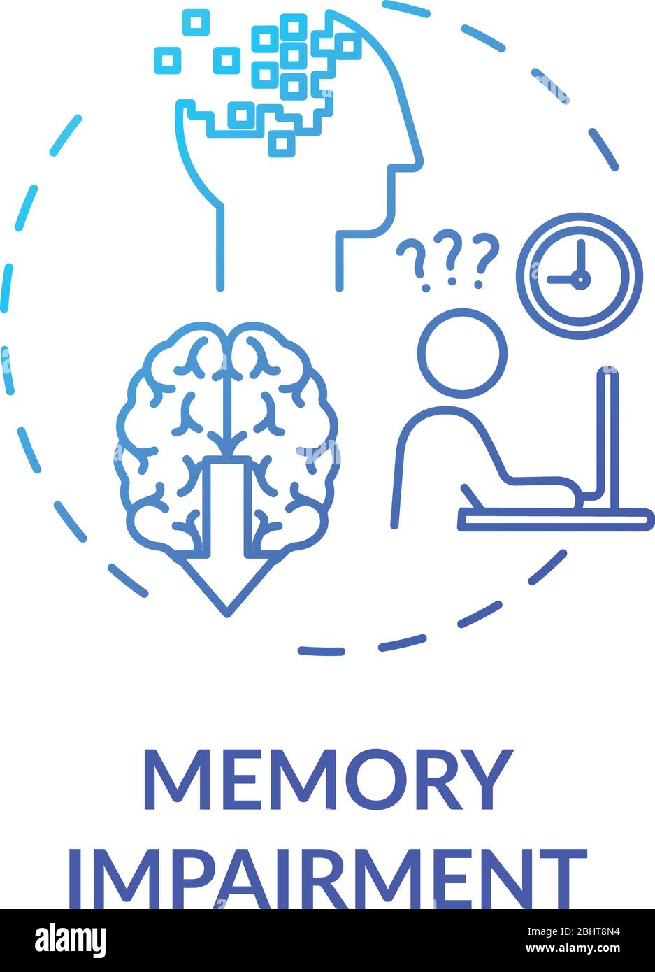 Memory impairment concept icon Stock Vector Image & Art - Alamy