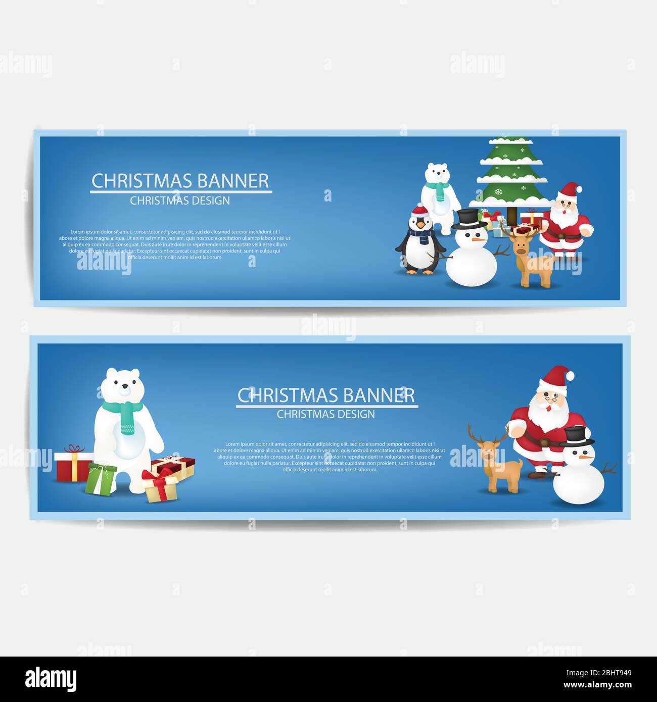 Merry Christmas Banner. Festive header design for your site Stock ...