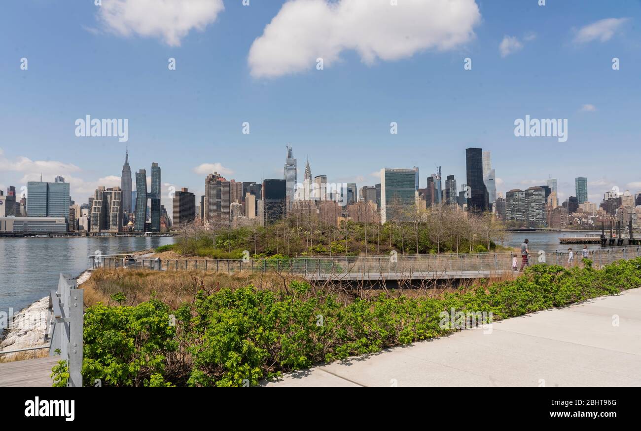 Gantry Plaza State Park, Long Island City, Queens, New York - April ...
