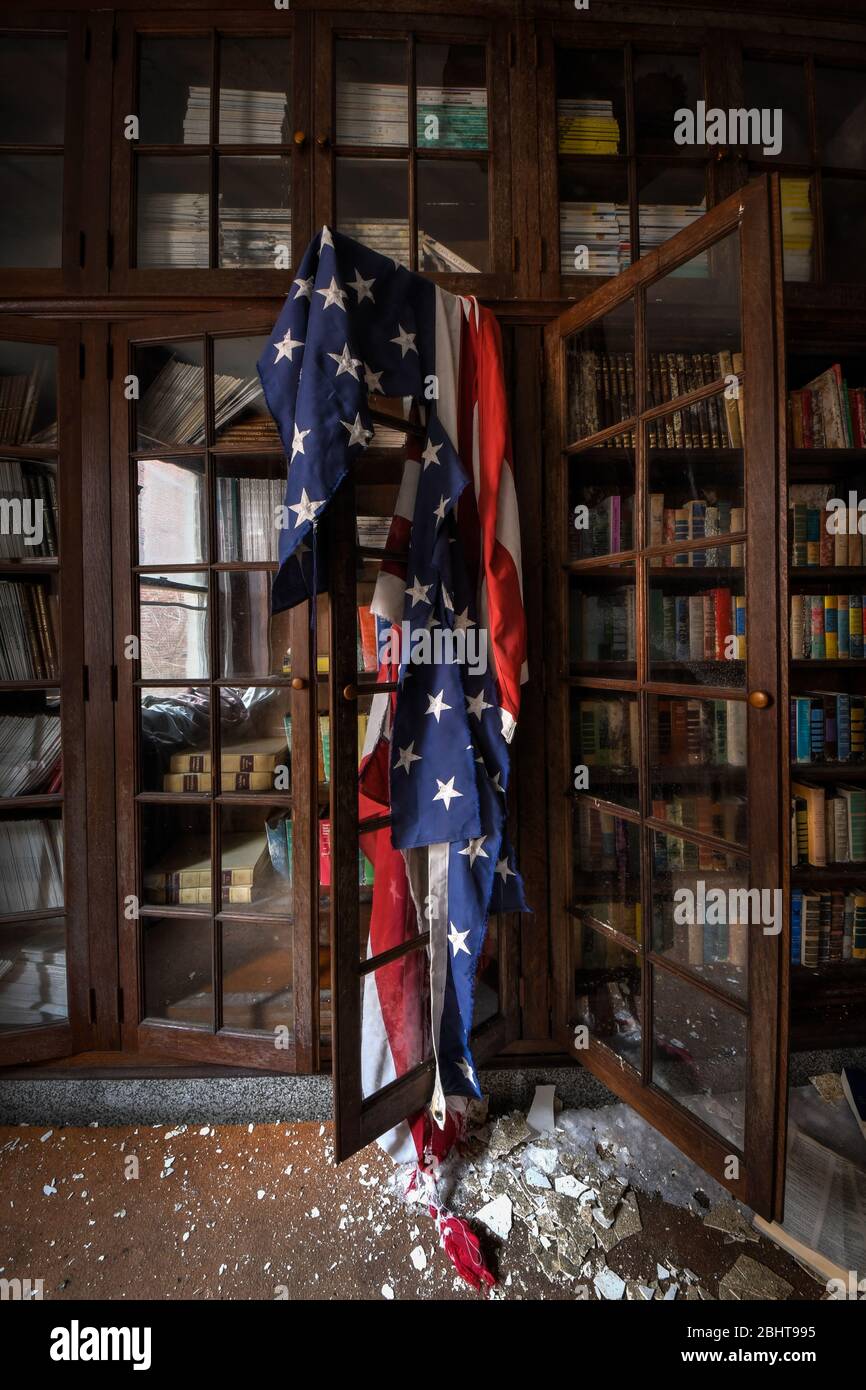 American books flag hi-res stock photography and images - Alamy