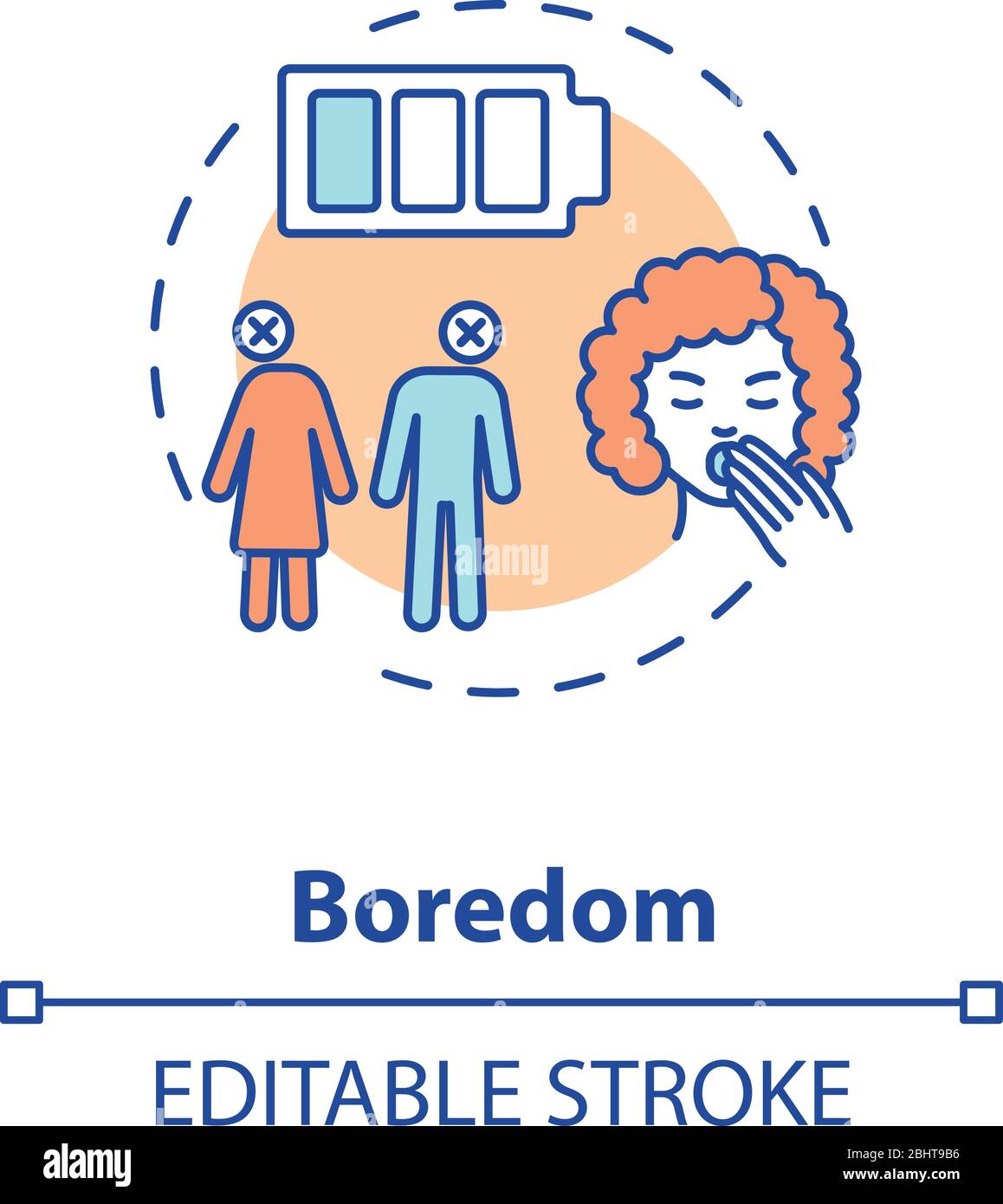 Boredom concept icon Stock Vector Image & Art - Alamy