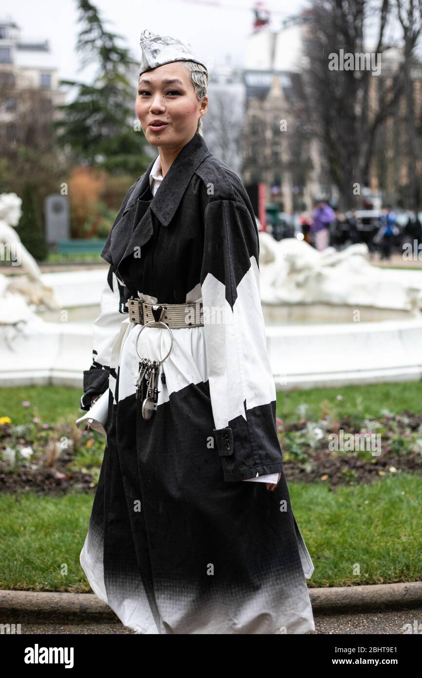 Kicki Yang Zhang attending the Mugler show during Paris Fashion Week ...