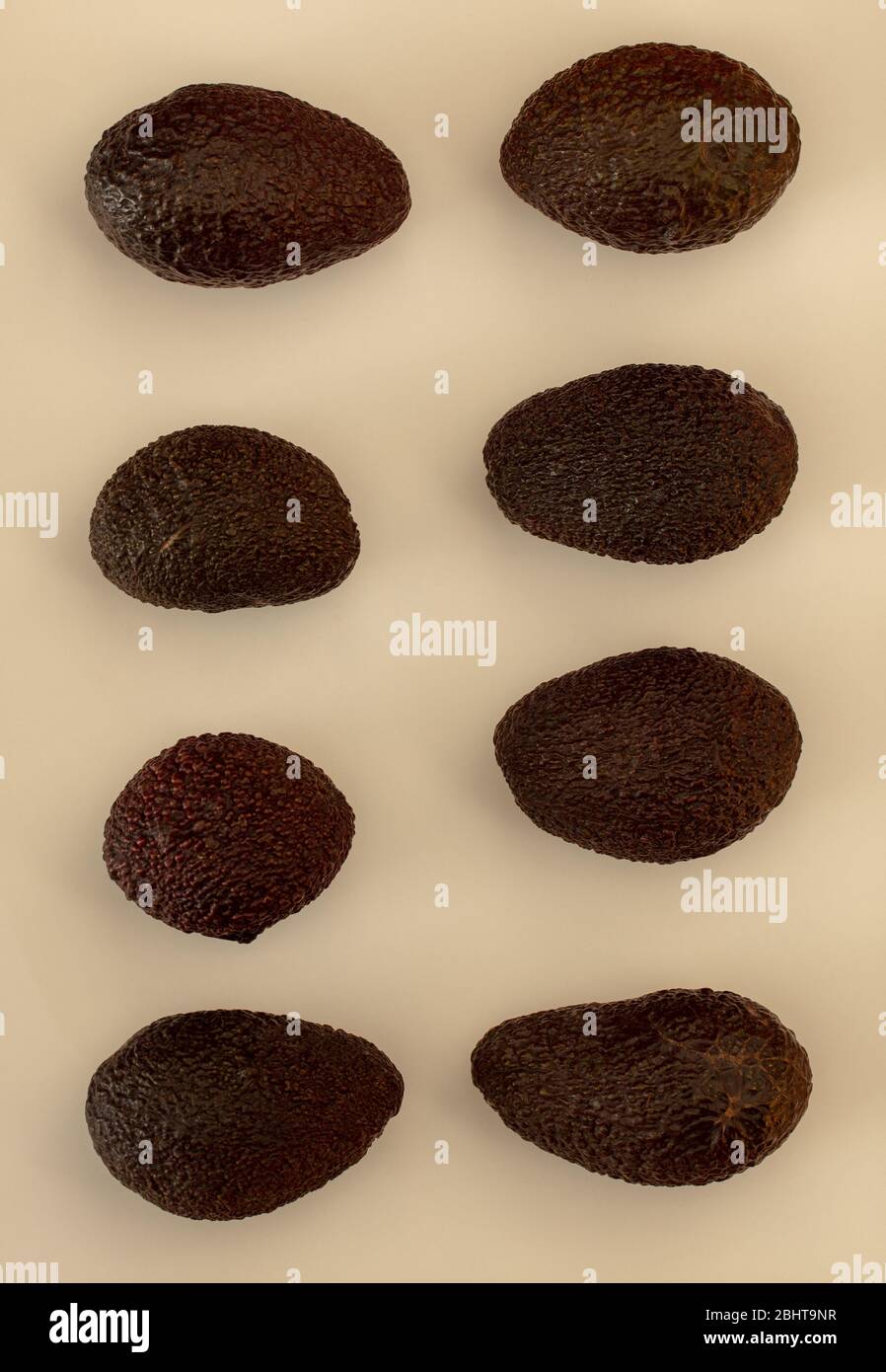 Group of avocado seen on a colourful background from above Stock Photo ...