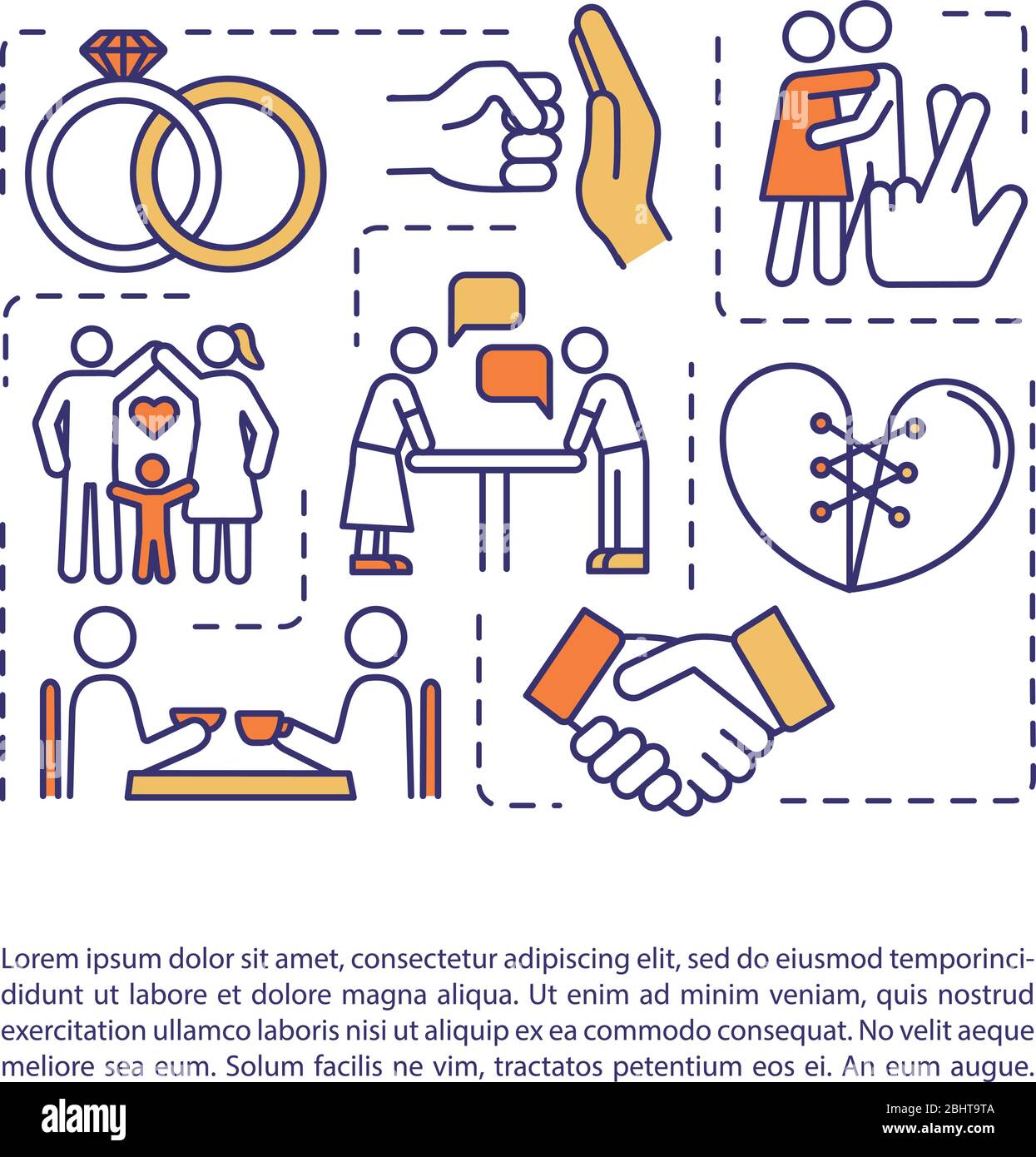 Family problems solving concept icon with text Stock Vector Image & Art ...