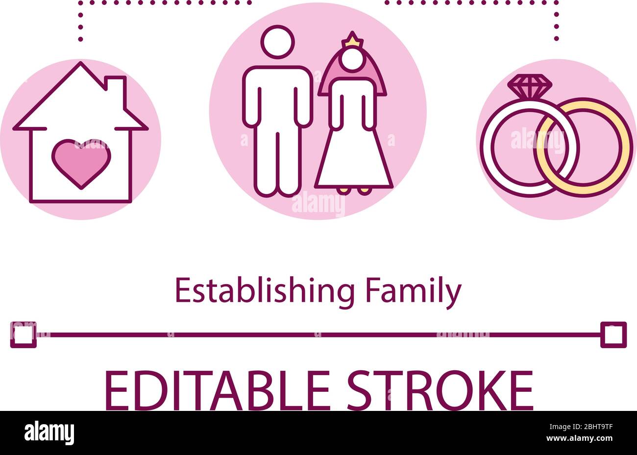 Establishing family concept icon Stock Vector Image & Art - Alamy