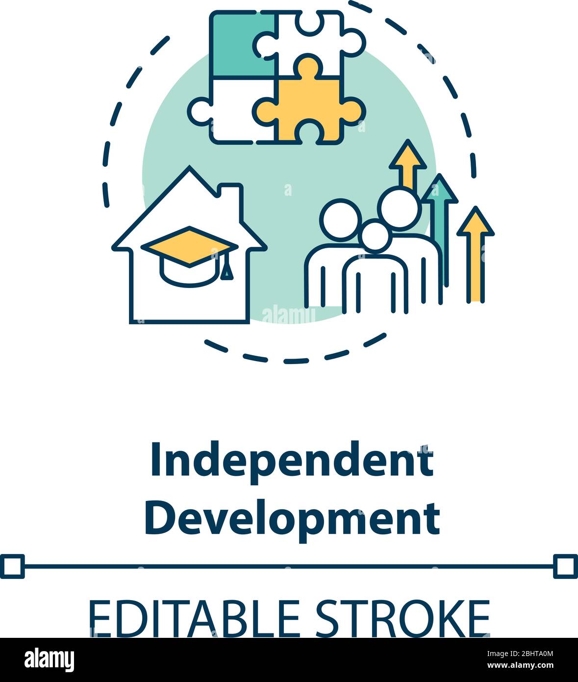 Independent development concept icon Stock Vector Image & Art - Alamy