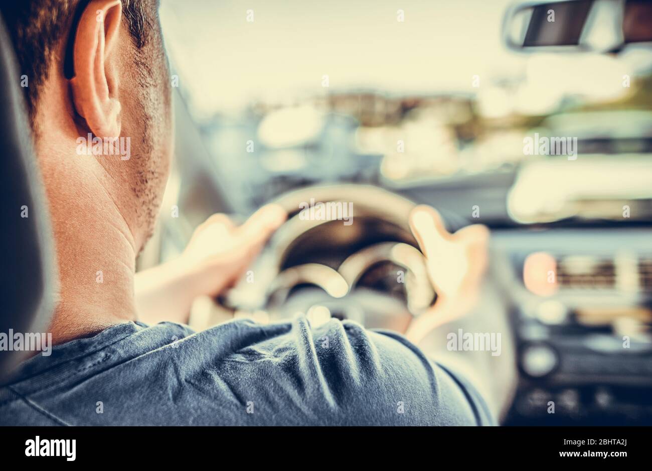 A man drives a car Stock Photo - Alamy