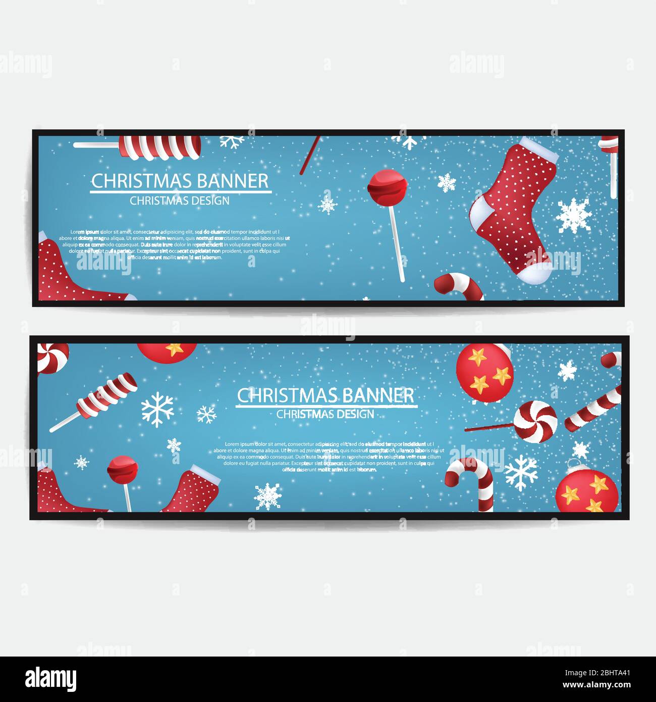 Merry Christmas Banner. Festive header design for your site Stock ...