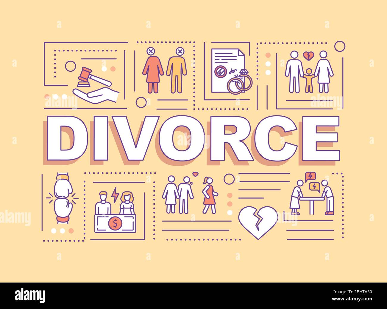 Divorce word concepts banner Stock Vector Image & Art - Alamy