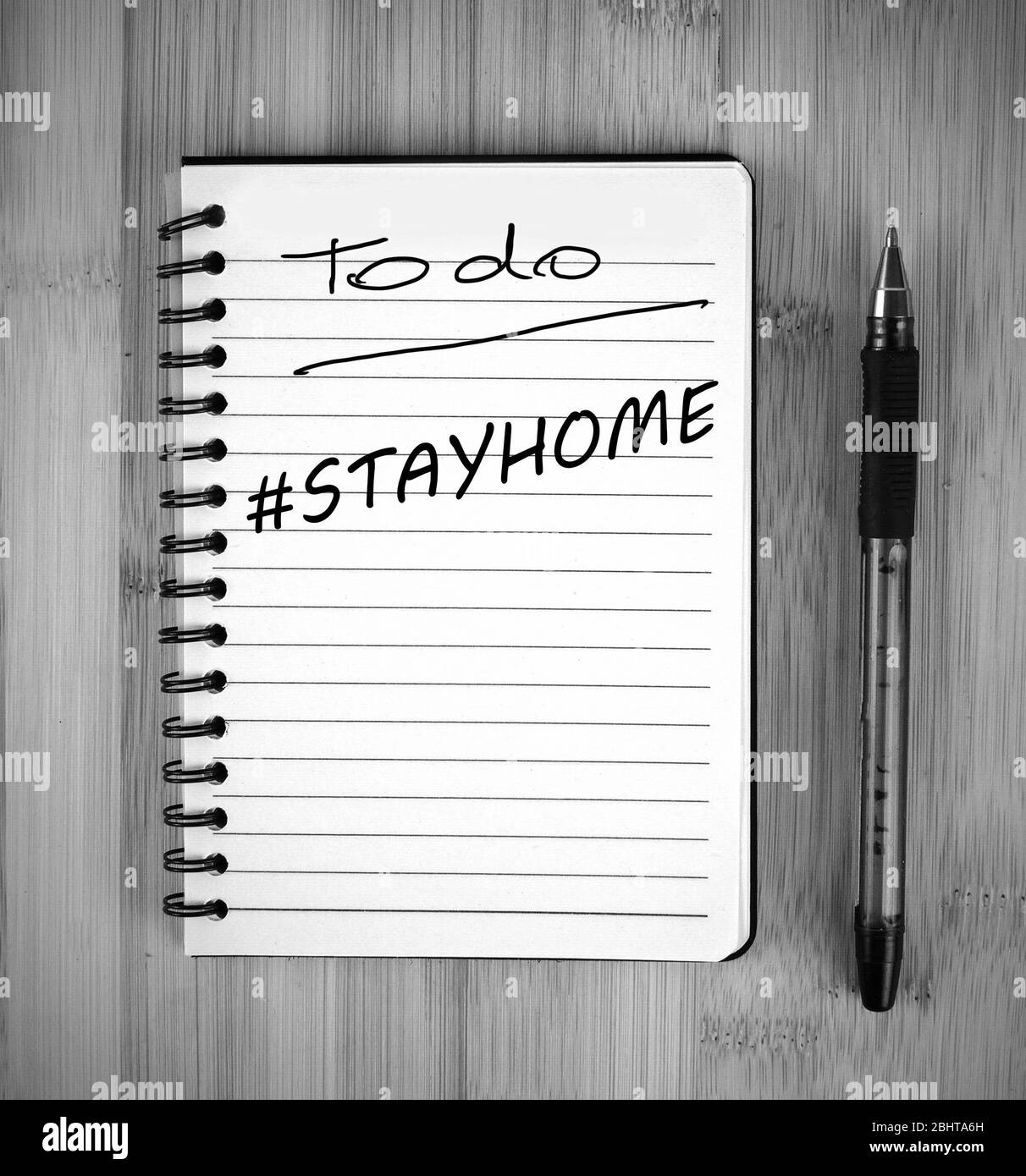 Stay at home warning sign Black and White Stock Photos & Images - Alamy
