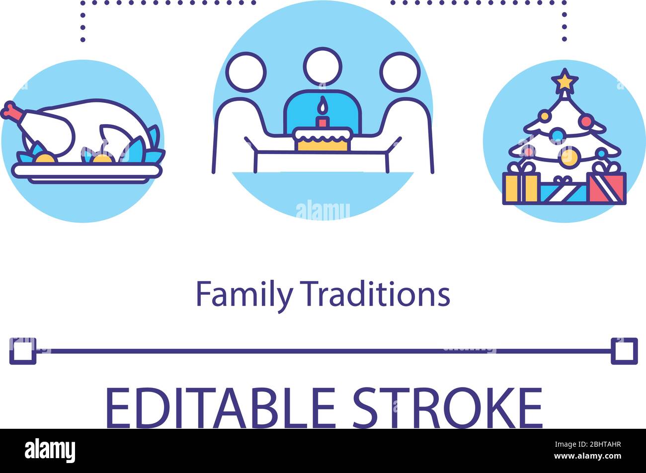 Family traditions concept icon Stock Vector Image & Art - Alamy