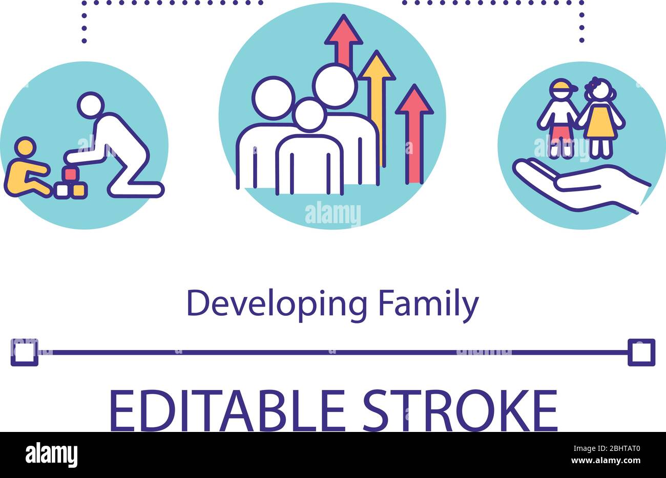 Developing family concept icon Stock Vector Image & Art - Alamy