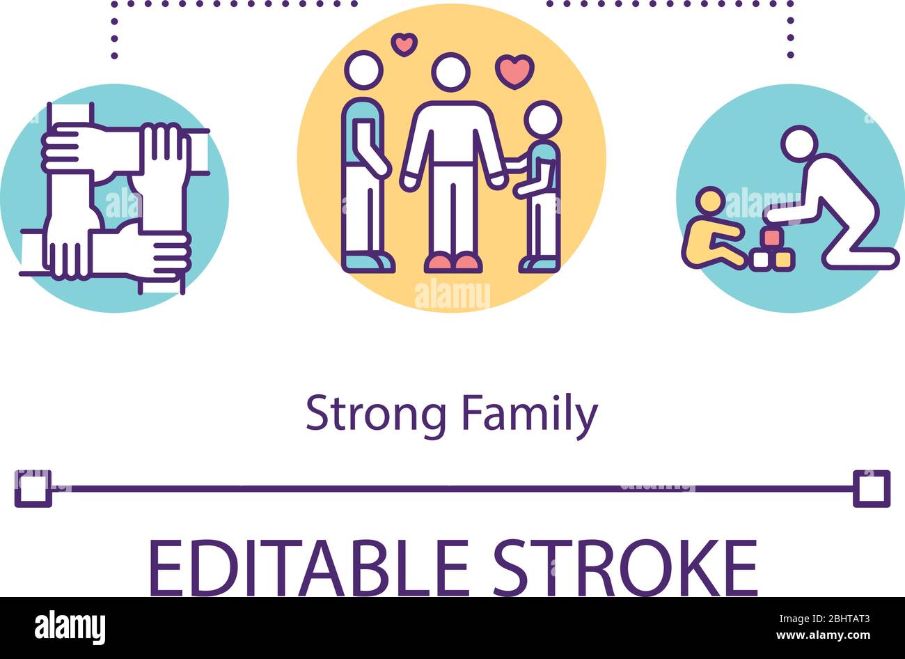 Strong family concept icon Stock Vector Image & Art - Alamy