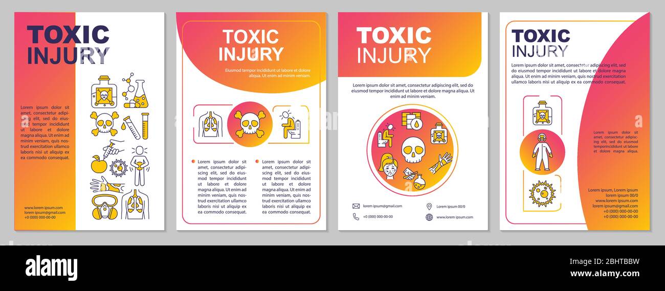 Toxic injury, intoxication, radiation consequences brochure template ...
