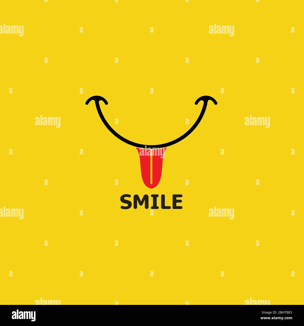 Smile logo in yellow background Stock Vector Image & Art - Alamy