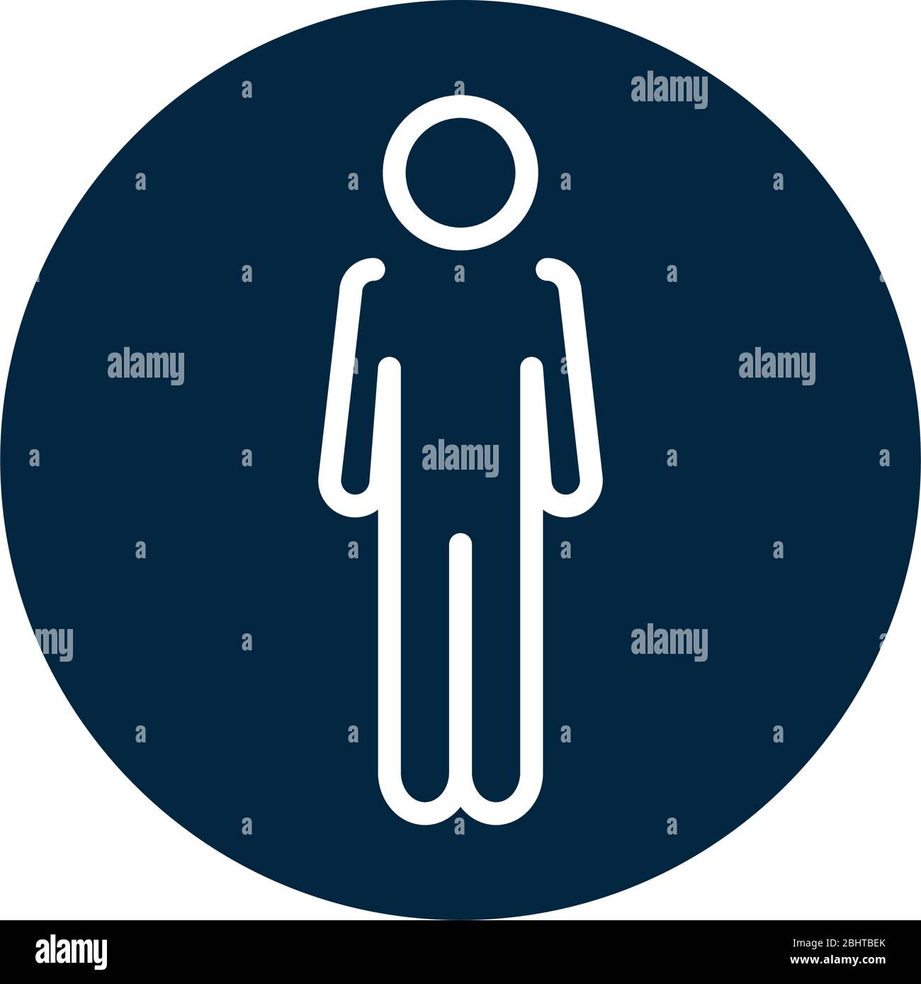 pictogram man standing icon over white background, line block style ...