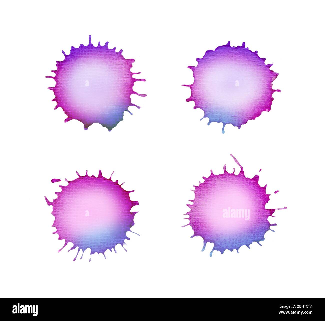 Purple abstract watercolor spot isolated on white backgrounds. Colorful ...