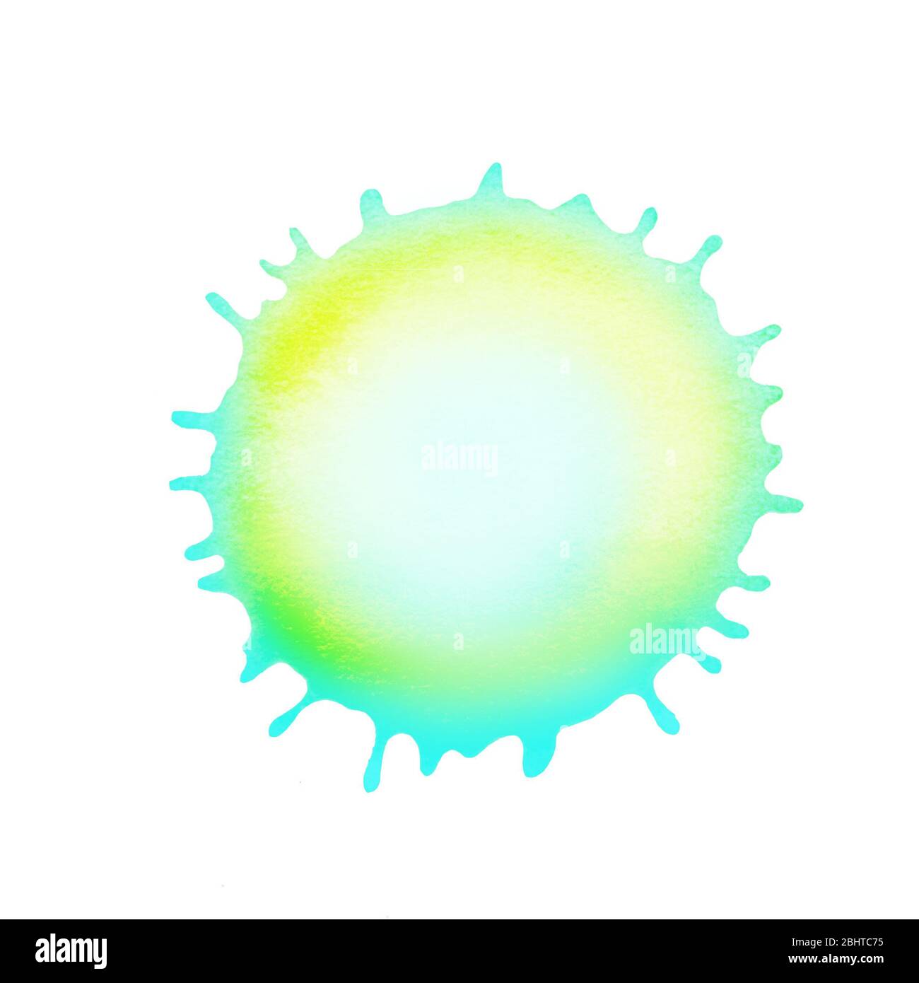 Green Watercolor Paint Splatter