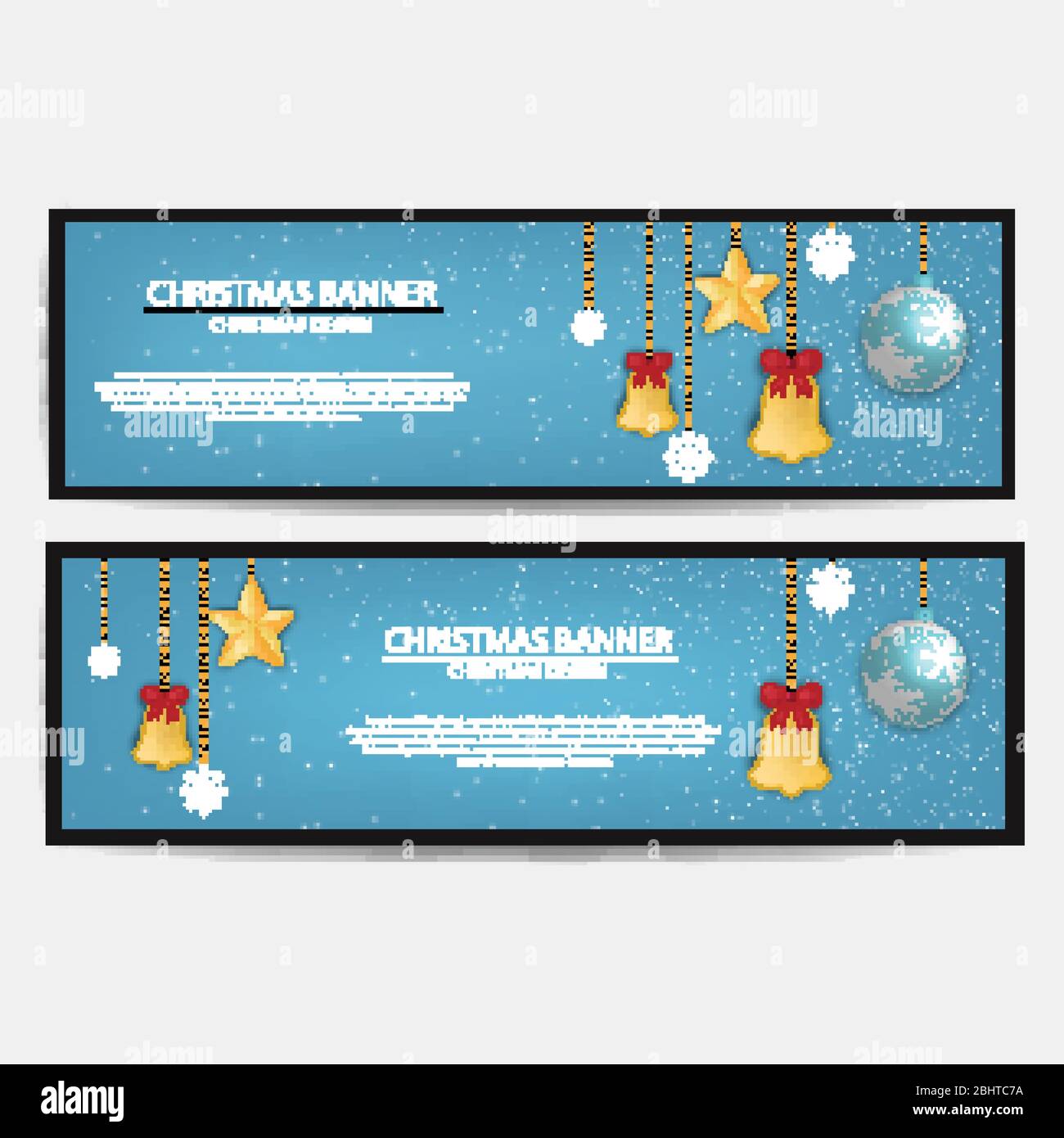 Merry Christmas Banner. Festive header design for your site Stock ...