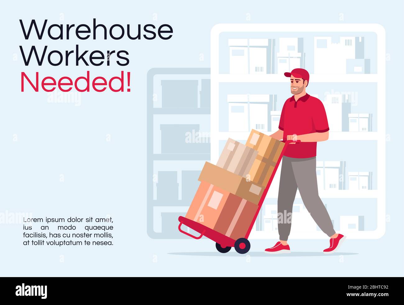 Warehouse workers needed poster template Stock Vector Image & Art - Alamy