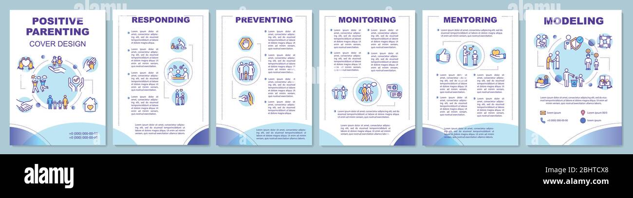 Positive parenting brochure template Stock Vector Image & Art - Alamy