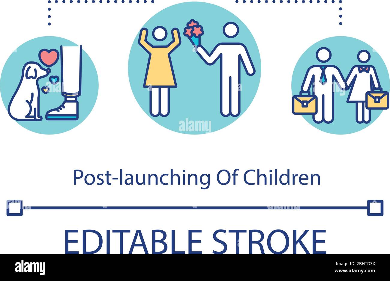 Post-launching of children concept icon Stock Vector Image & Art - Alamy